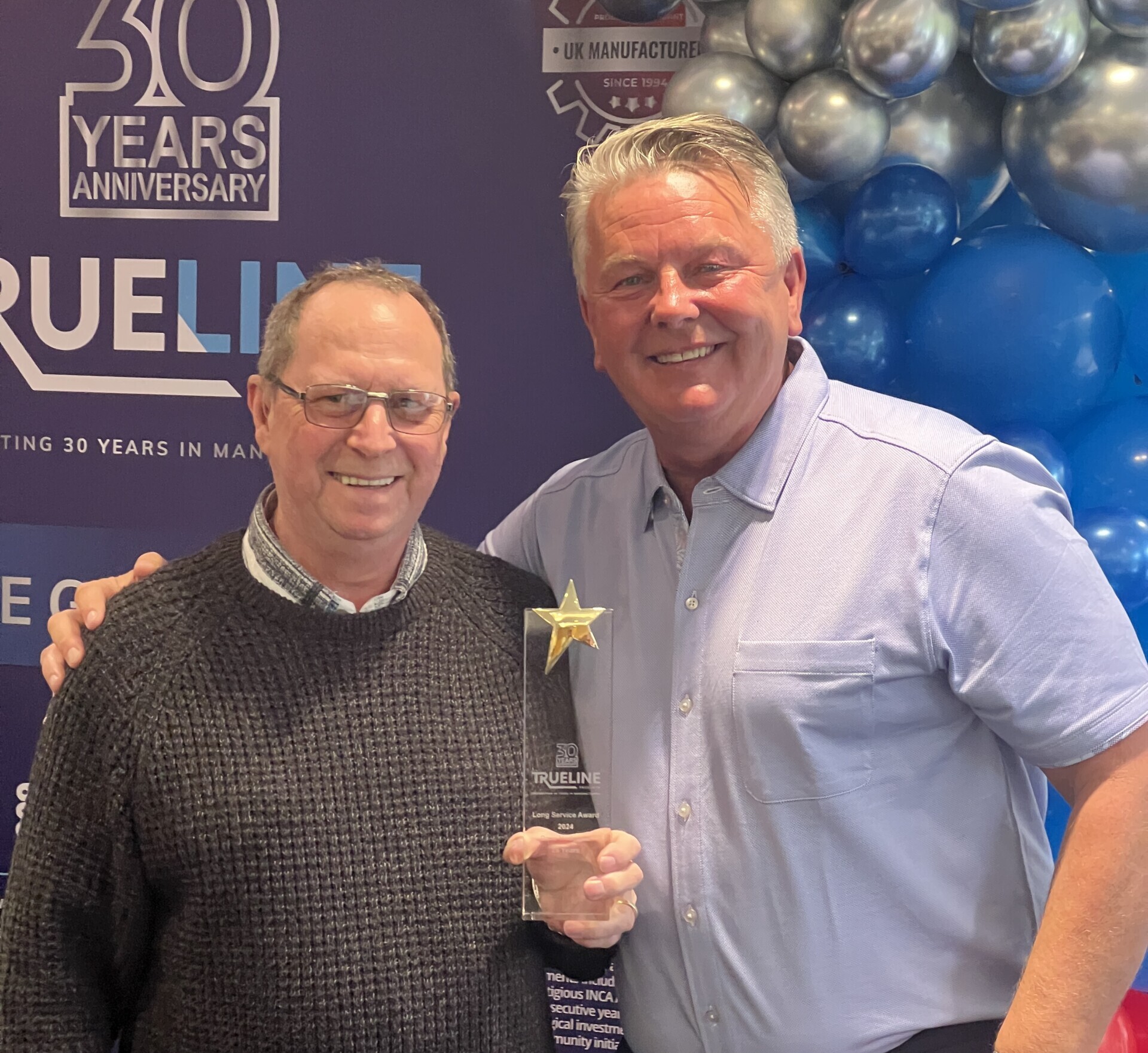 David Celebrates 25 Years with Trueline Products